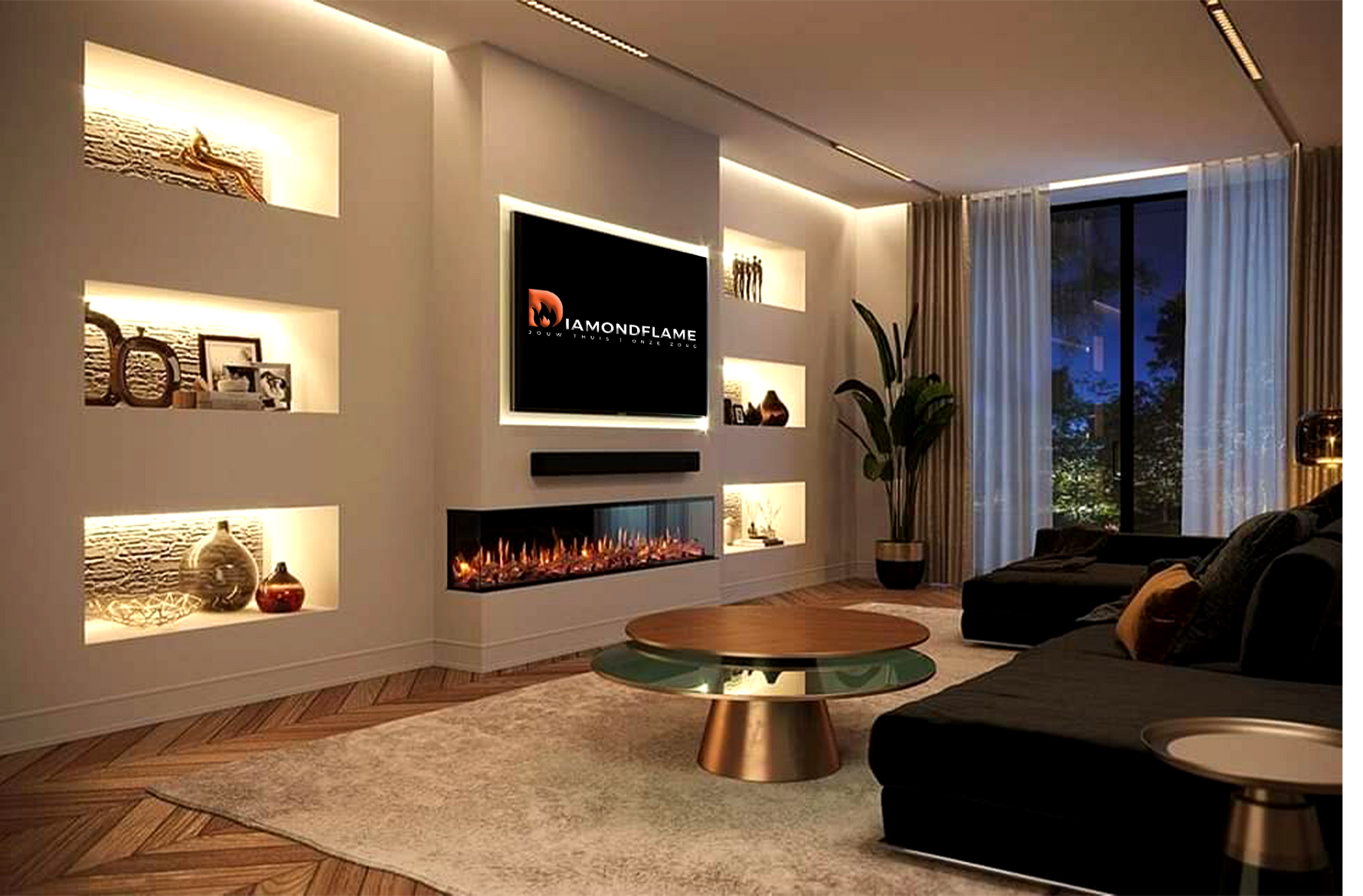 Cinewalls op maat laten maken? Luxe TV-wand – Diamondflame.nl