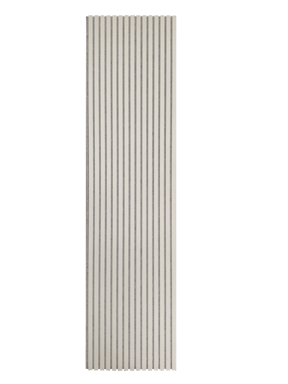 Akoestische wandpanelen - 280 x 60 cm - Wit Eiken met wit vilt - Latte ...